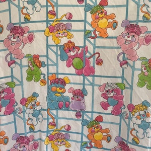 1980's Popples Sheet Set - Full Size - Vintage Flat and Fitted Sheets ...