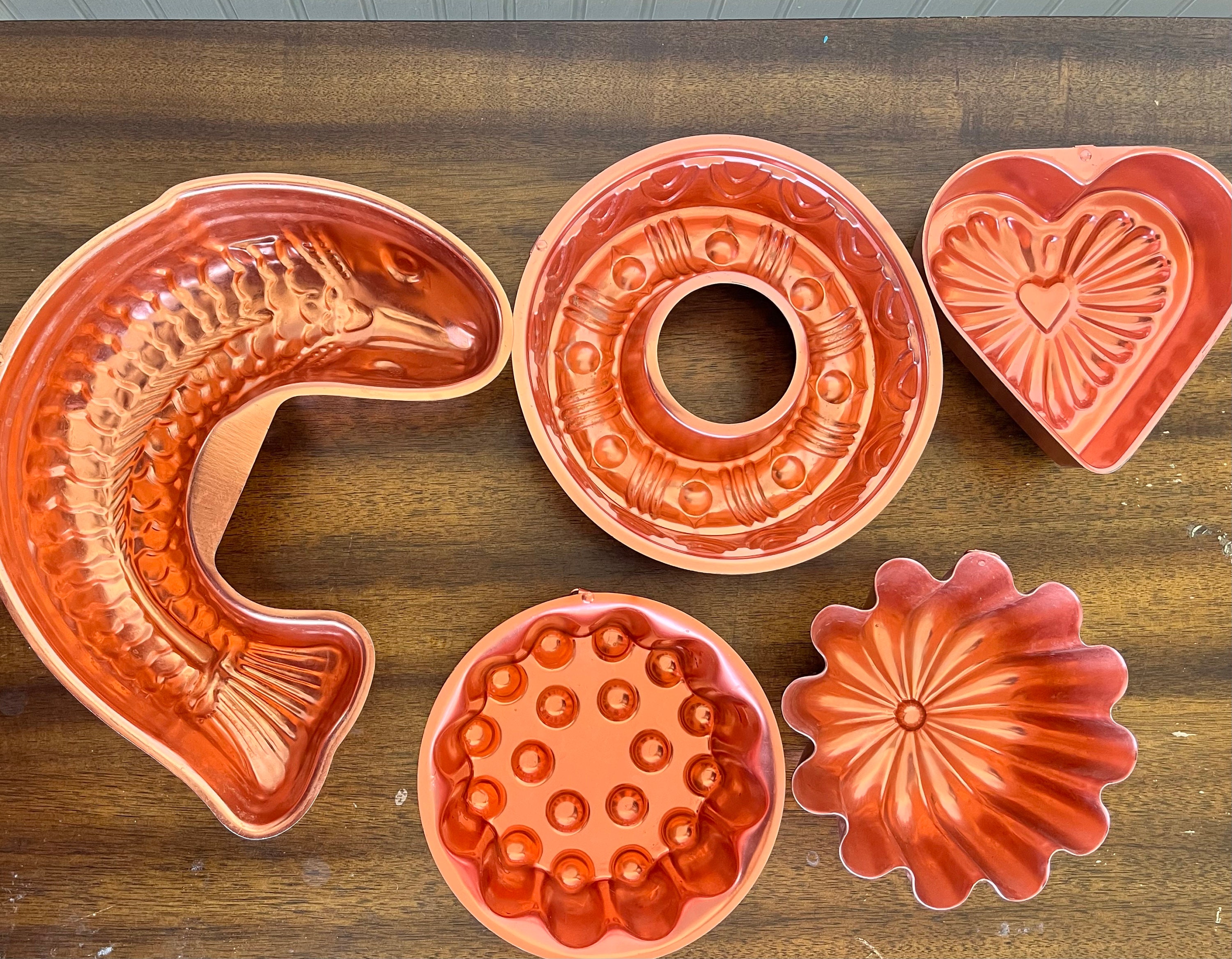 Retro Charm: Vintage 1960's and 1970s Copper Coated Jello Molds ...