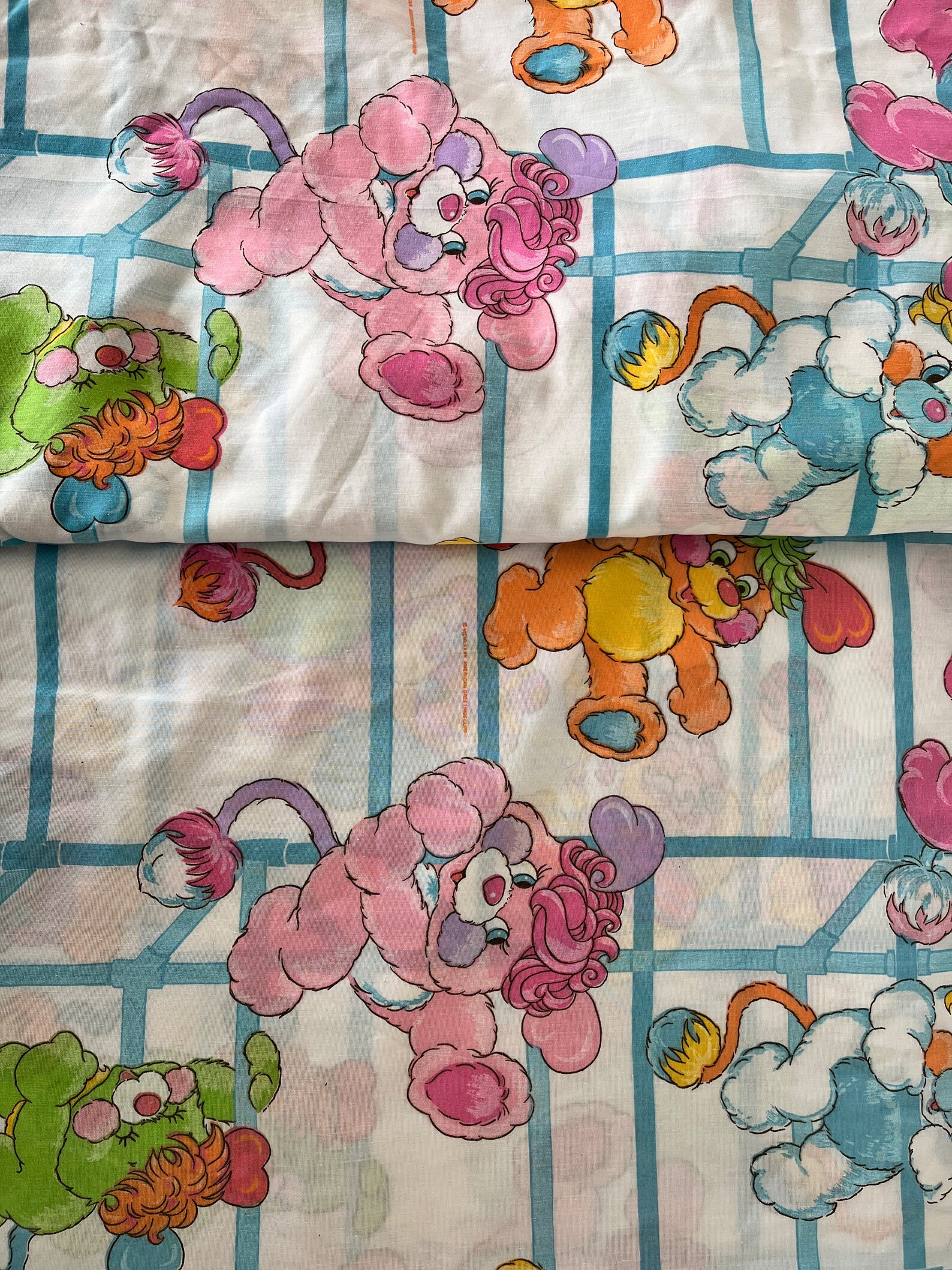 1980's Popples Sheet Set - Full Size - Vintage Flat and Fitted Sheets ...