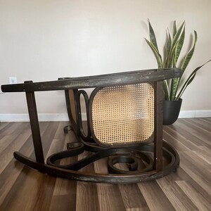 Vintage ROCKING CHAIR MCM Thronet Style Bentwood Rocker Boho Home Décor ...