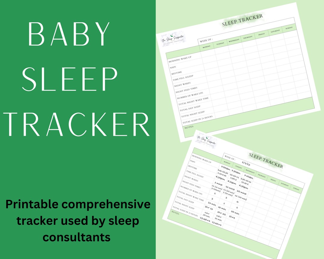 Baby Sleep Tracker / New Baby Sleep Chart/ Printable Sleep Tracker/ New ...