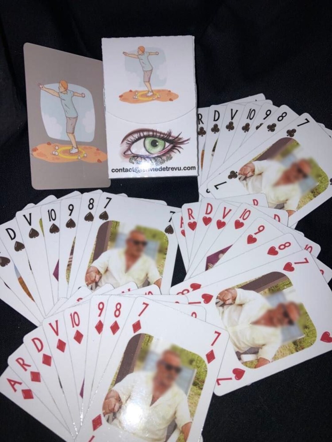 Card Game 32 Cards and Its Personalized Box Recto Verso Personalized ...