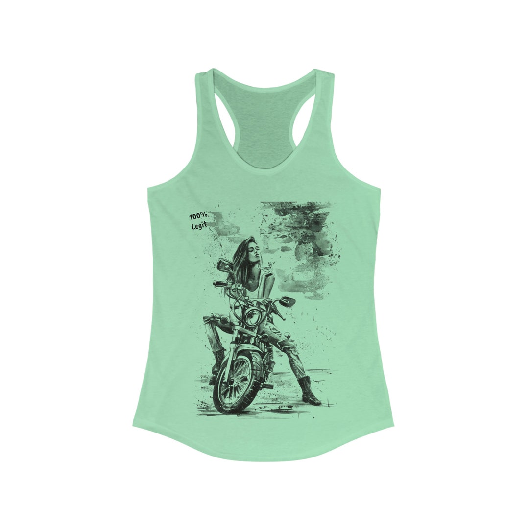 Rides Me, Funny, Motorcycle, Mom, Mother, Biker, Women's Racerback Tank ...