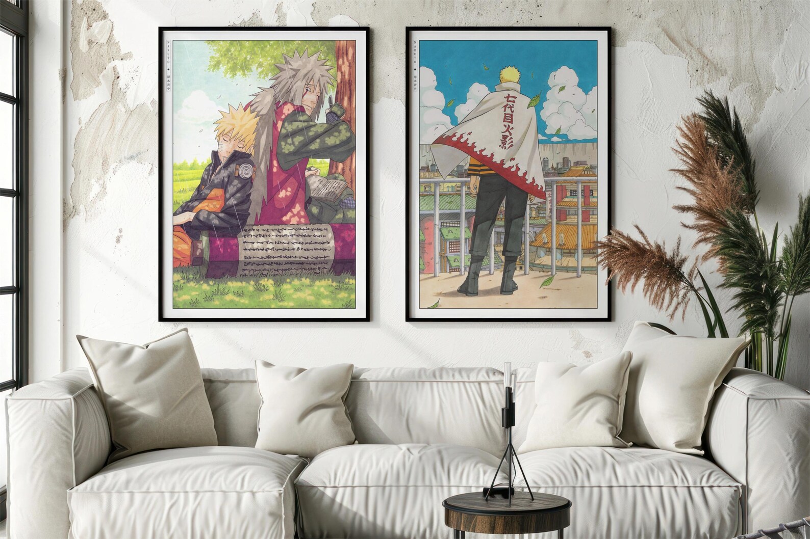 Anime Wall Art Set of 2 | Masashi Kishimoto Manga Poster and Frame - Etsy