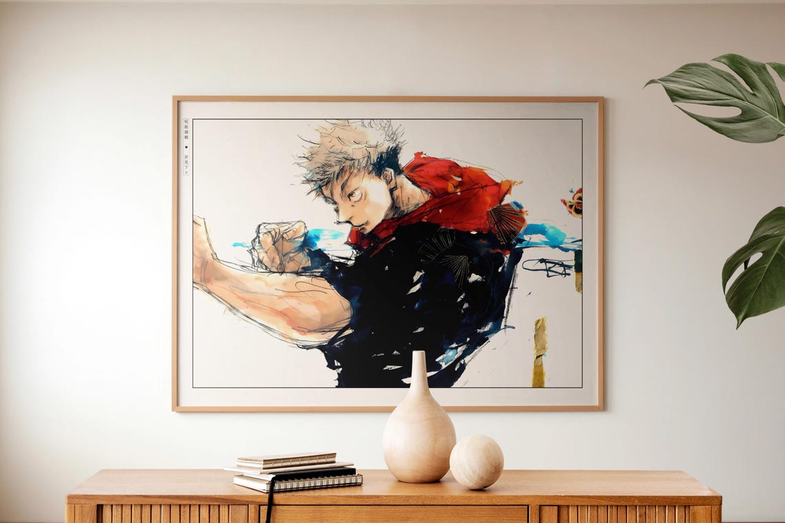Anime Wall Art | Gege Akutami Manga Poster and Frame - Etsy