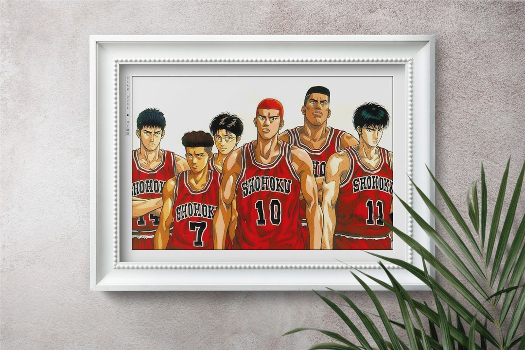 Slam Dunk Manga Art Print Basketball Poster, Sakuragi Wall Art, Sports ...