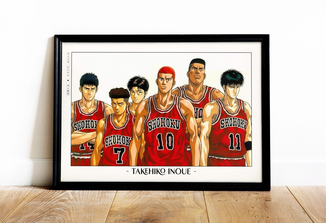 Slam Dunk Manga Art Print Basketball Poster, Sakuragi Wall Art, Sports ...