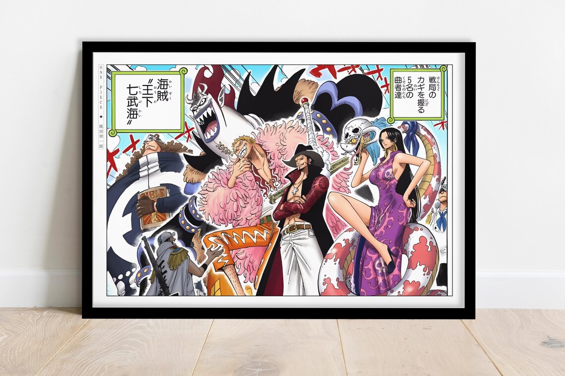 Anime Wall Art | Eiichiro Oda Manga Poster and Frame - Etsy