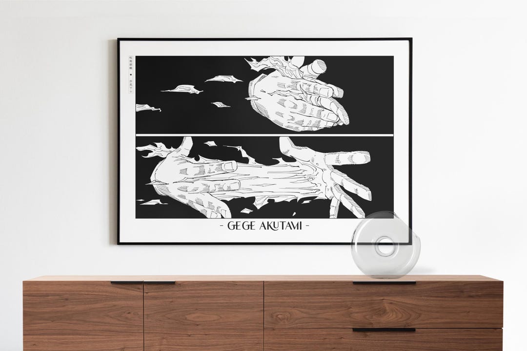 Shonen Anime Poster | Gege Akutami Art Print, Japanese Manga Wall Art ...