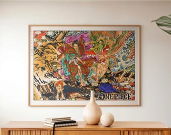 Anime Wall Art | Eiichiro Oda Manga Poster and Frame - Etsy