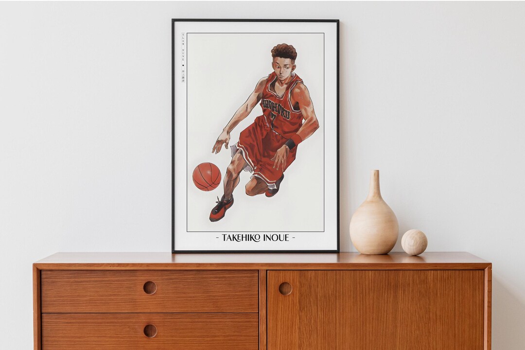 Slam Dunk Manga Art Print - Basketball Poster, Sakuragi Wall Art ...