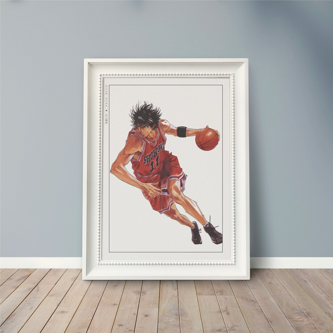 Slam Dunk Manga Art Print Basketball Poster, Sakuragi Wall Art, Sports ...