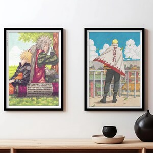 Anime Wall Art Set of 2 | Masashi Kishimoto Manga Poster and Frame - Etsy