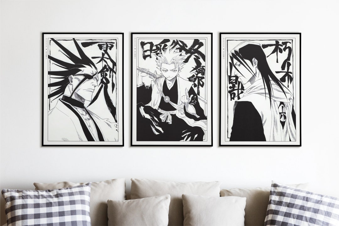 Set of 3 Anime Poster Wall Art Japanese Art Print, Manga Gift Idea ...