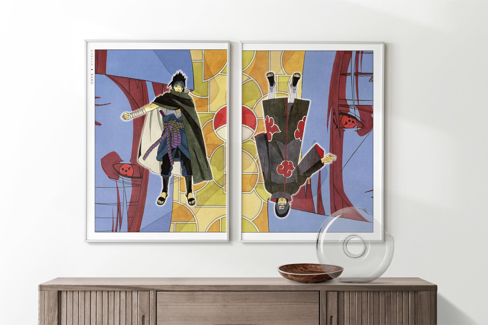 Anime Poster Set of 2 | Framed Masashi Kishimoto Art Prints - Etsy
