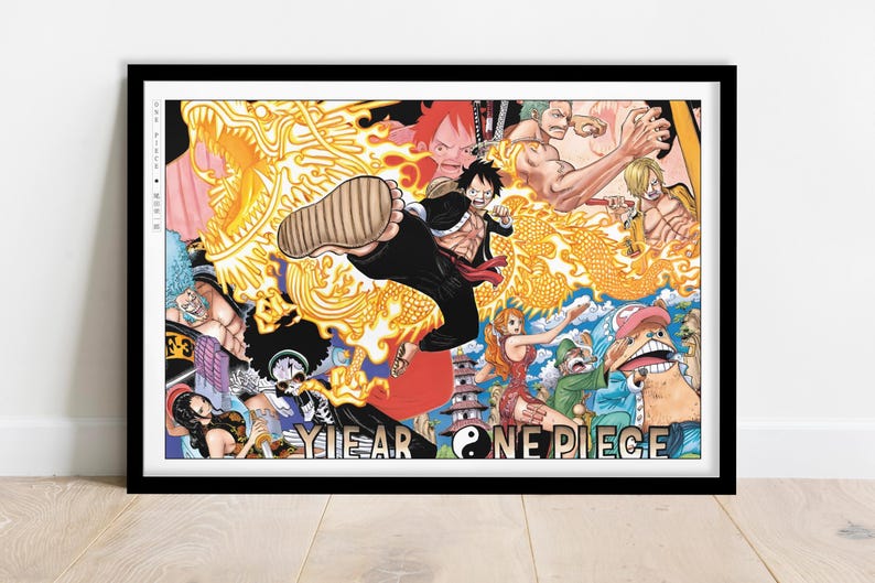 Anime Wall Art | Eiichiro Oda Manga Poster and Frame - Etsy