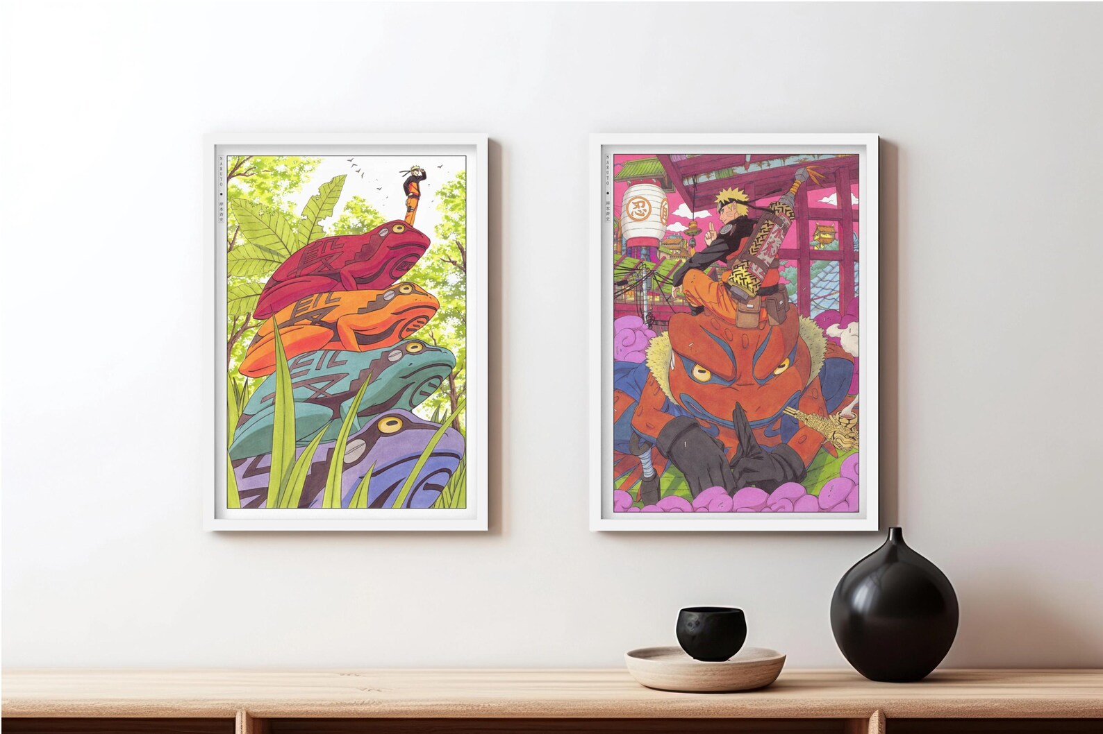 Anime Wall Art Set of 2 | Masashi Kishimoto Manga Poster and Frame - Etsy