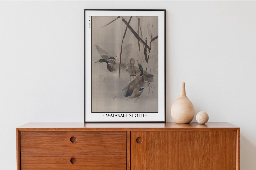Bird Ukiyo-e Wall Art - Watanabe Shotei Wall Art, Oriental Wall Decor ...