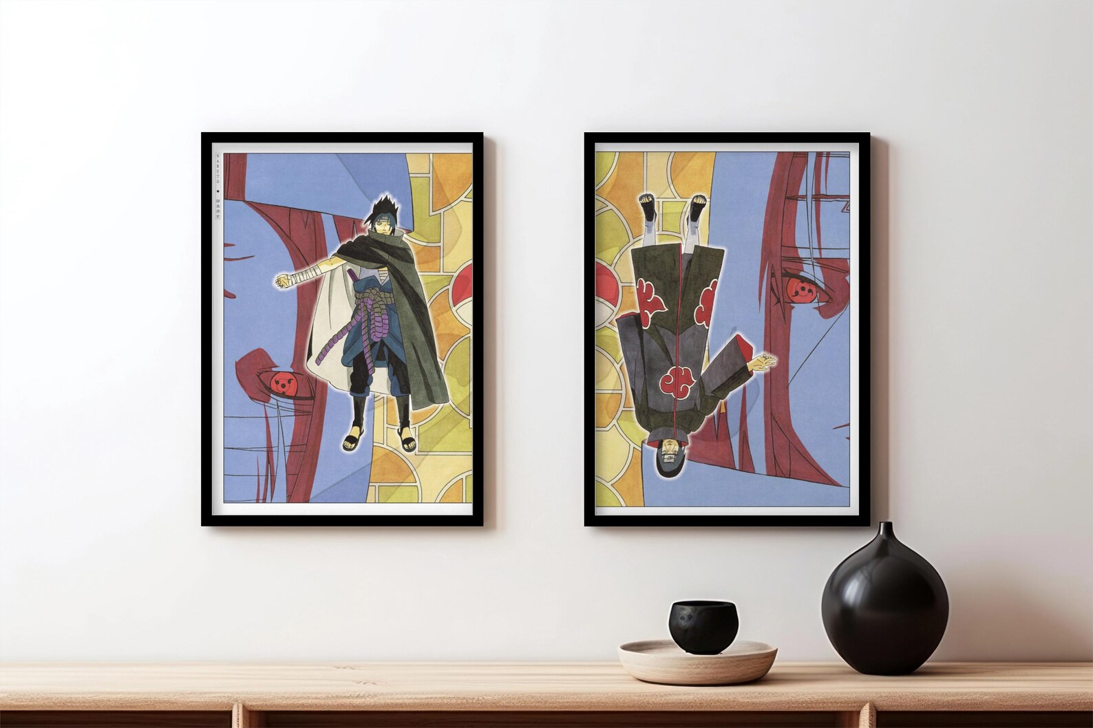 Anime Poster Set of 2 | Framed Masashi Kishimoto Art Prints - Etsy