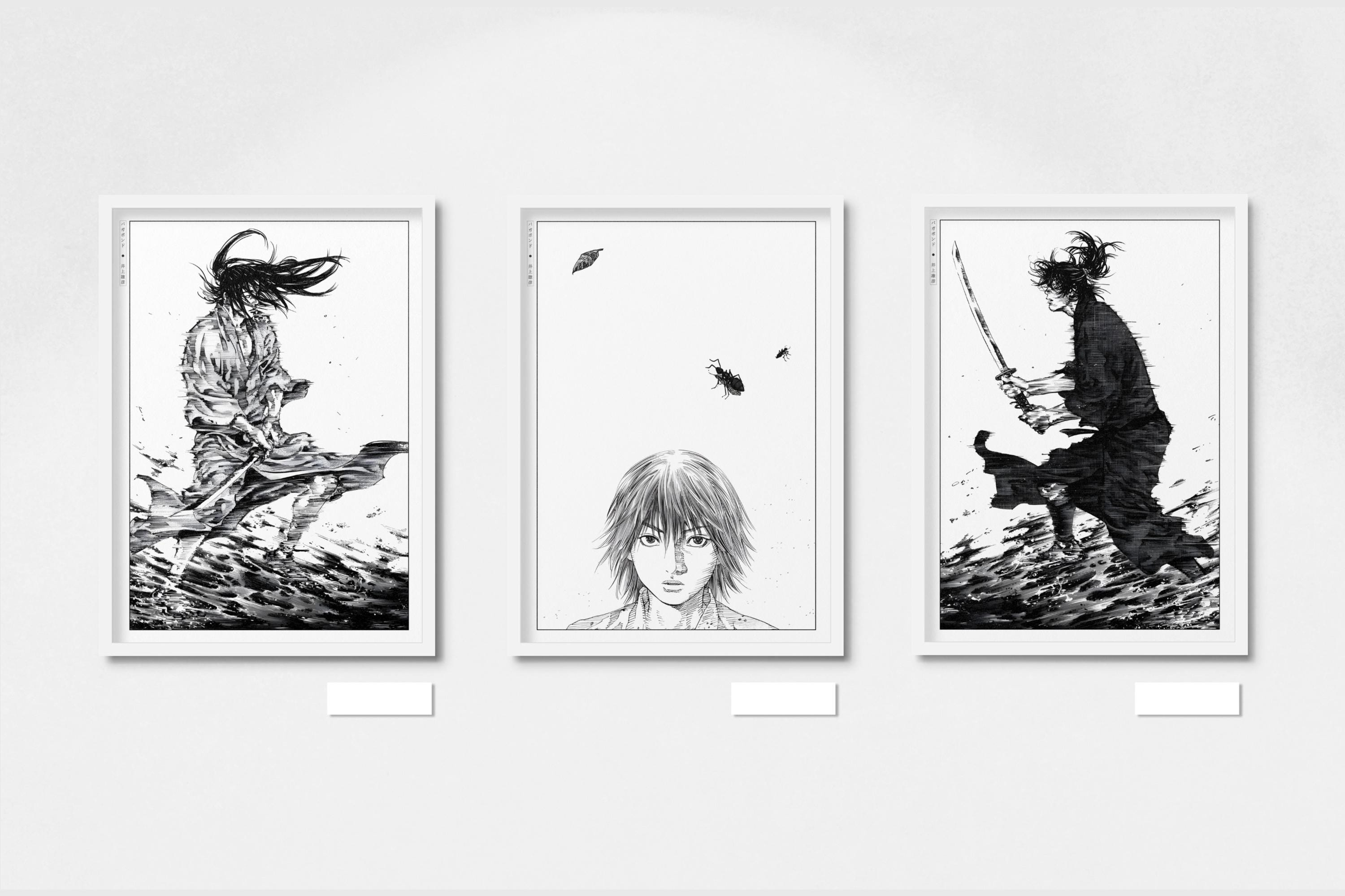 Set of 3 Vagabond Manga Poster | Takehiko Inoue Art Print, Japanese ...