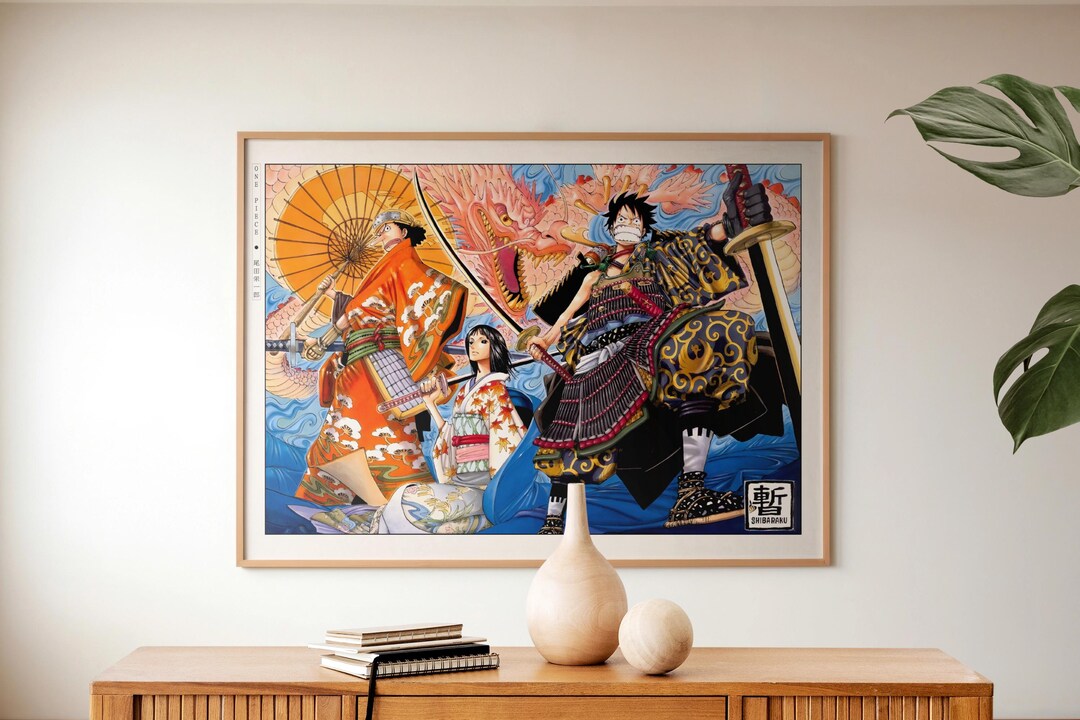 Anime Wall Art | Eiichiro Oda Manga Poster and Frame - Etsy
