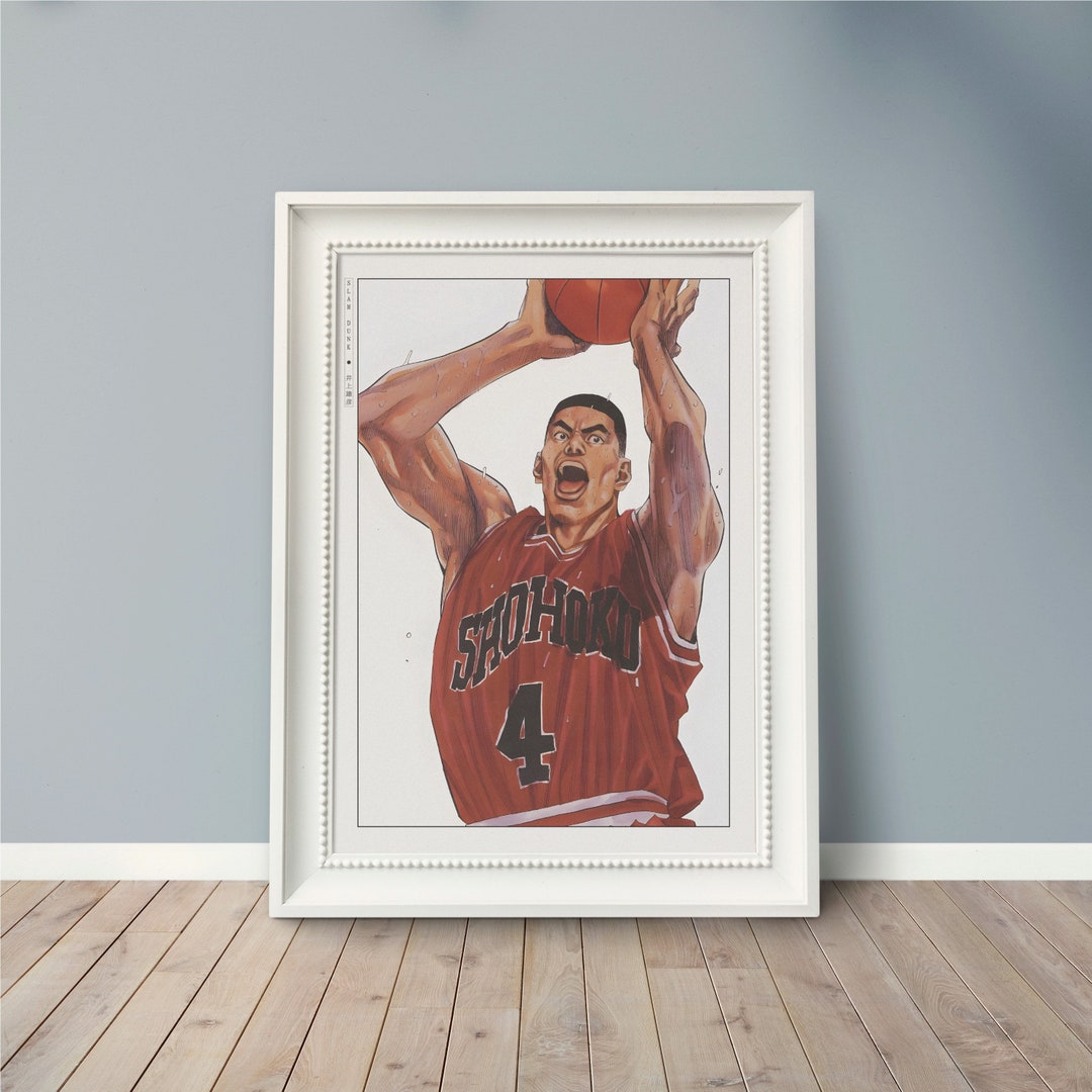 Slam Dunk Manga Art Print Basketball Poster, Sakuragi Wall Art, Sports ...