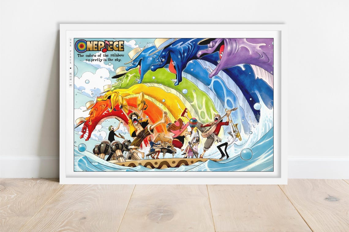 Anime Wall Art | Eiichiro Oda Manga Poster and Frame - Etsy