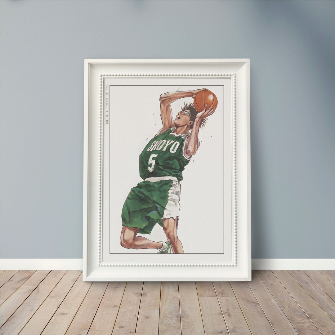 Slam Dunk Manga Art Print Basketball Poster, Sakuragi Wall Art, Sports ...