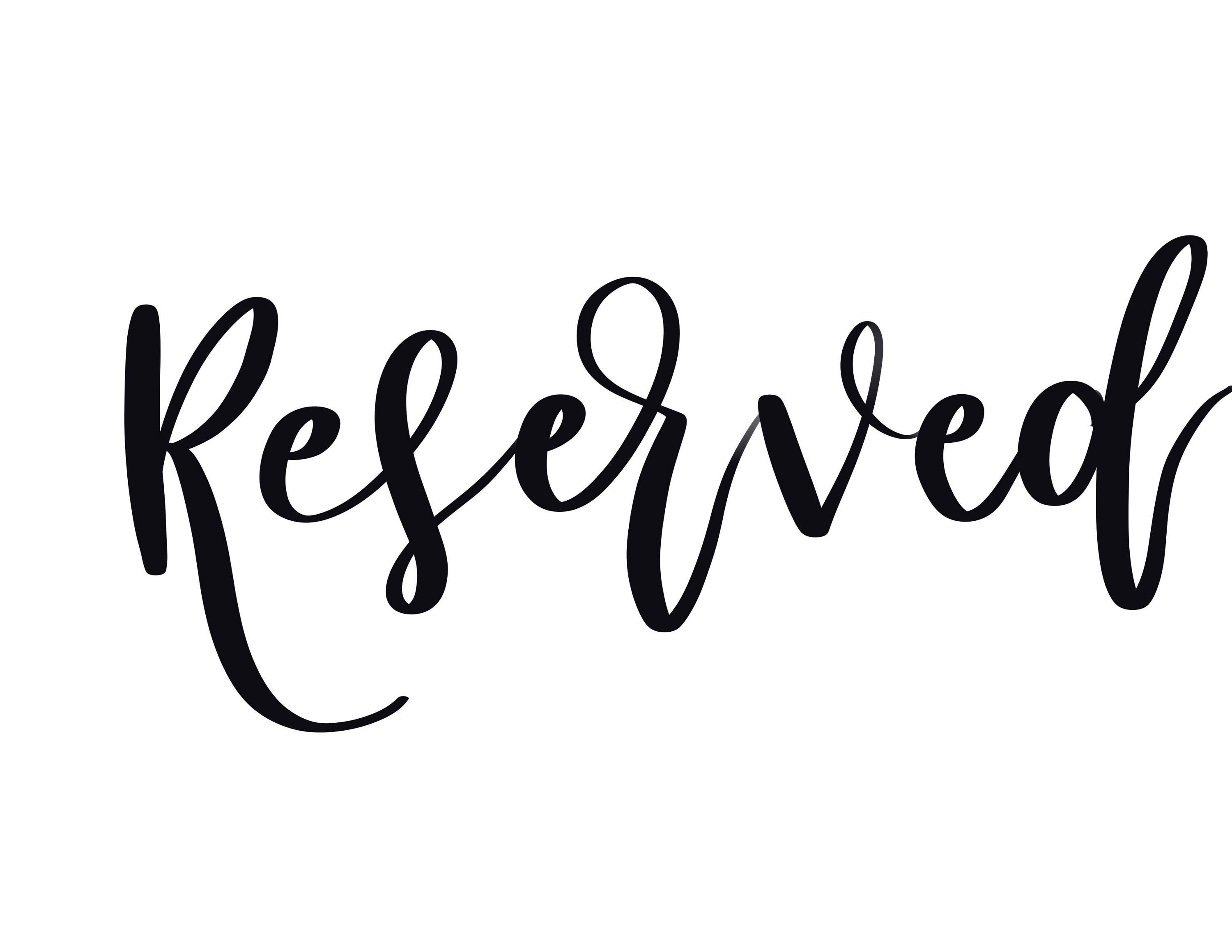 Reserved Sign for Weddings, Tables, Etc... - Etsy
