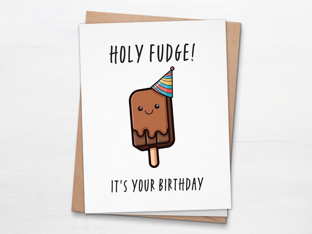 Holy Fudge Card - Funny Cute Chocolate Birthday Card - Beer Card ...