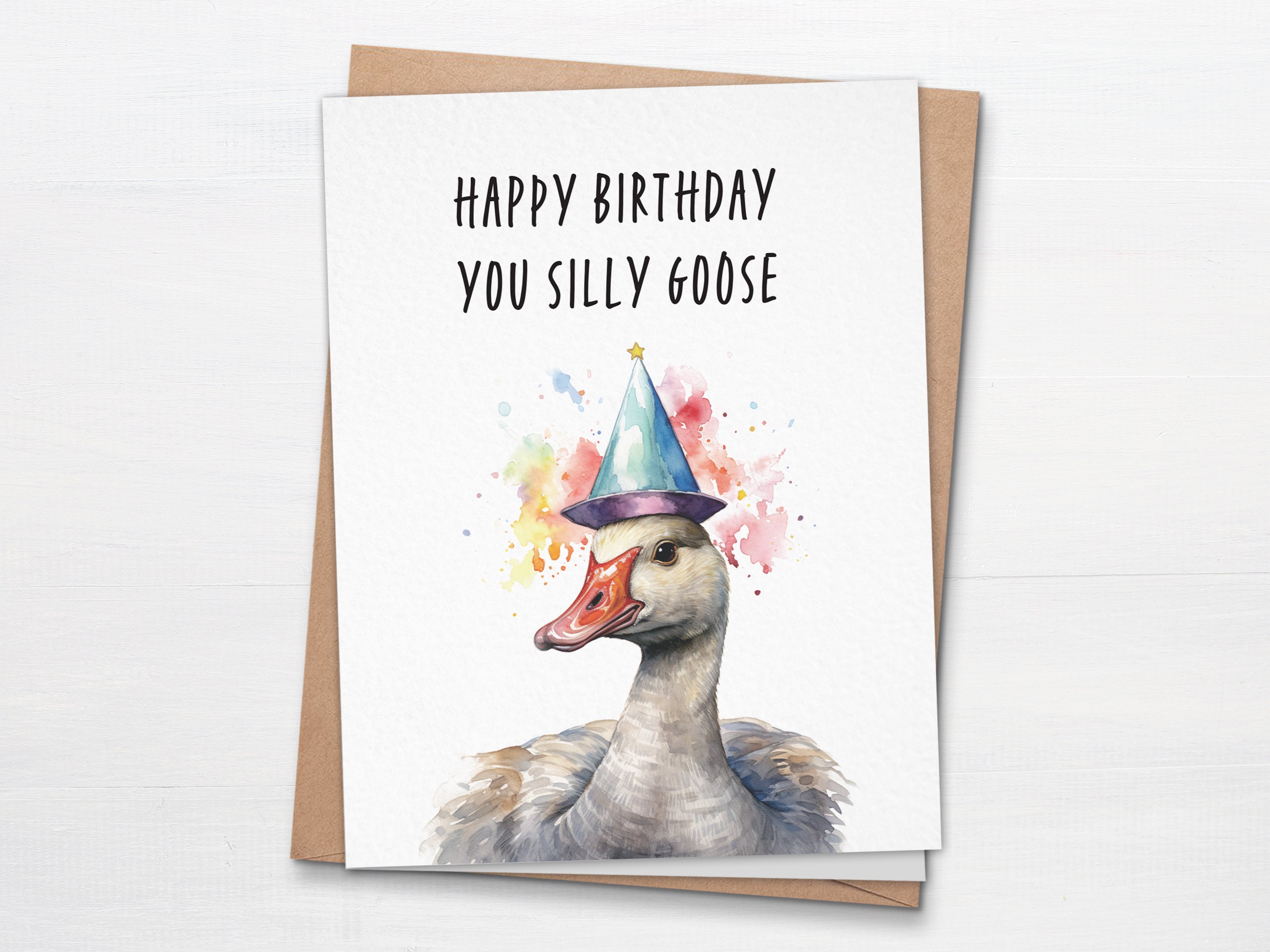 Silly Goose Birthday Card - Silly Birthday Gift for Friend, Boyfriend ...