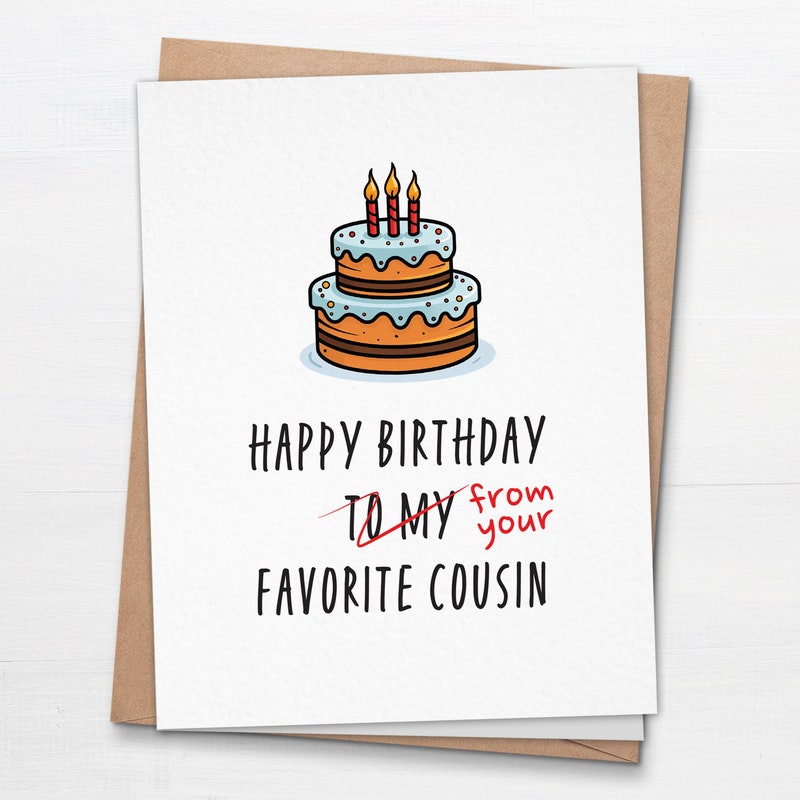 Funny Cousin Card - Etsy