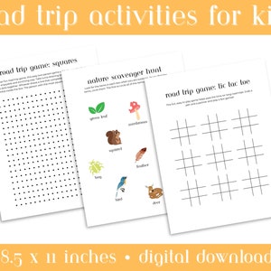 Family Road Trip Printable Activities and Games | 8 Fun Summer Vacation ...