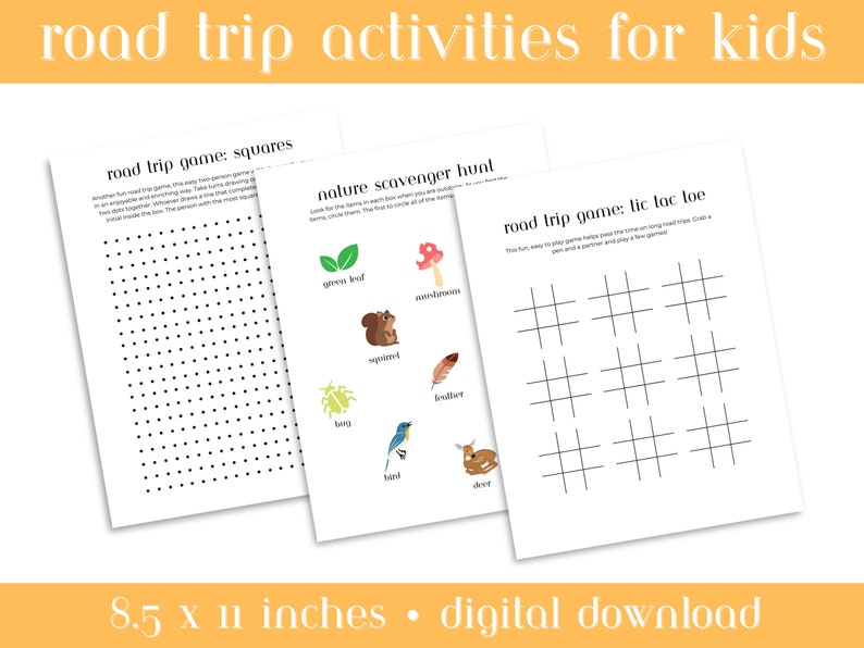 Family Road Trip Printable Activities and Games | 8 Fun Summer Vacation ...