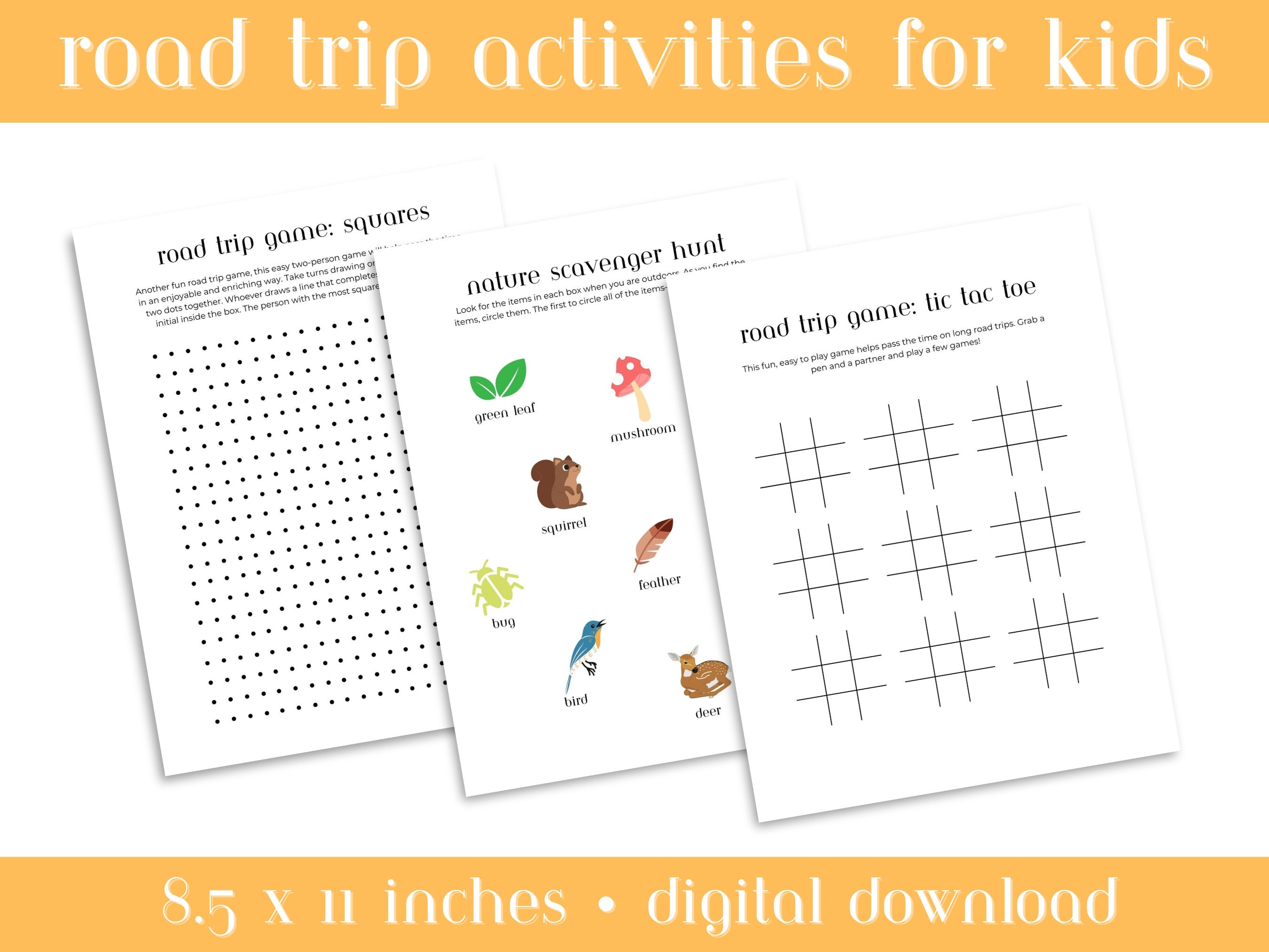 Family Road Trip Printable Activities and Games | 8 Fun Summer Vacation ...