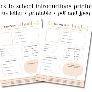 Classroom Introductions Printable | Back to School Printable and ...