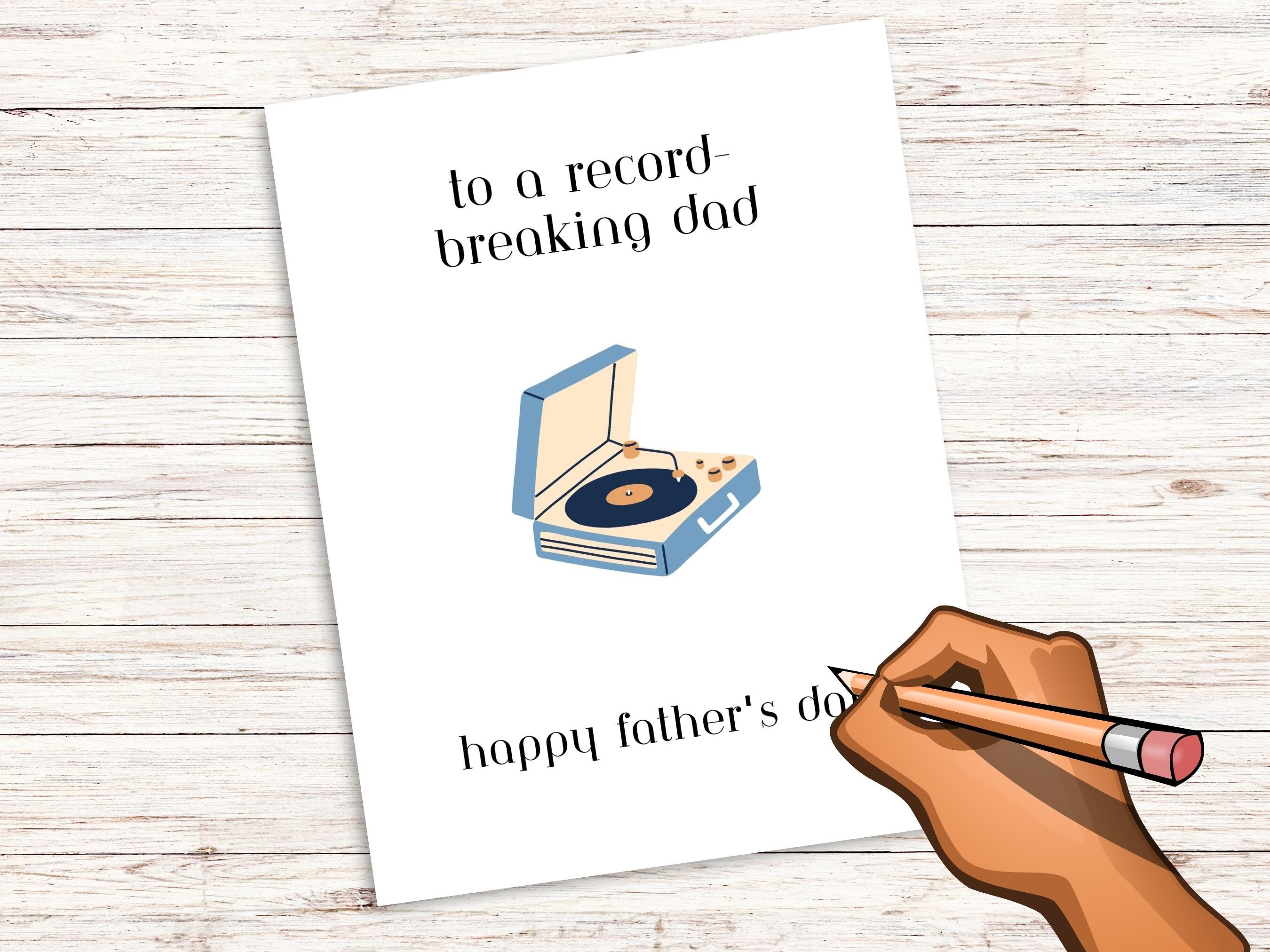 Printable Father's Day Card for Vinyl Record Lovers Digital Card ...