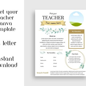 Meet Your Teacher Digital Flyer and Poster Templates | Editable and ...