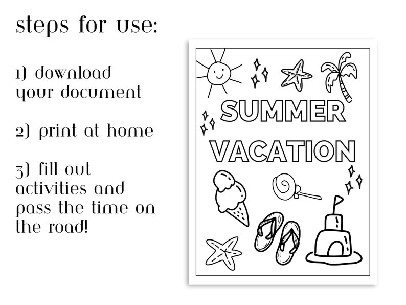 Family Road Trip Printable Activities and Games | 8 Fun Summer Vacation ...