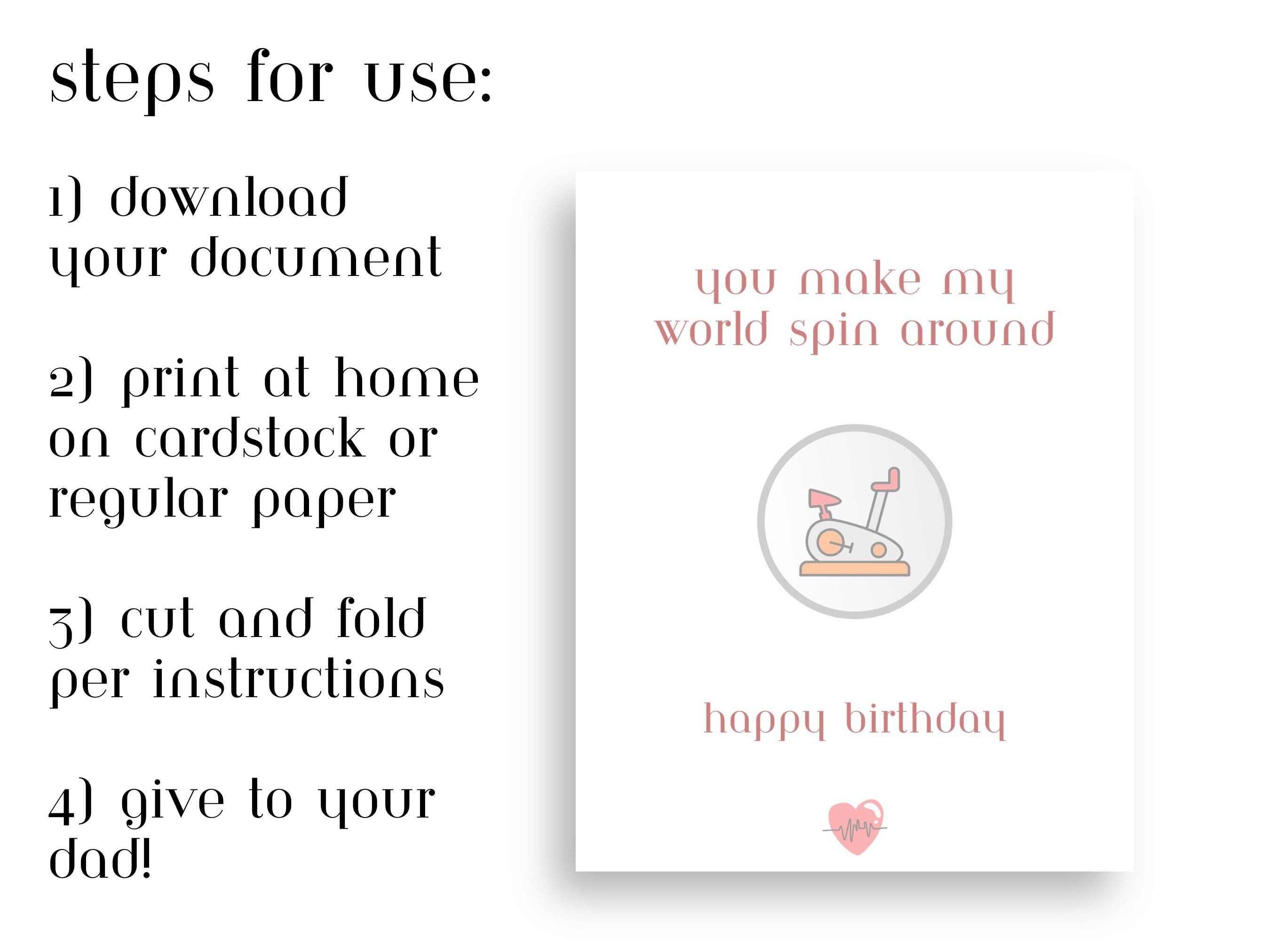 Printable Birthday Card for Spin Class Lovers | Romantic Birthday ...