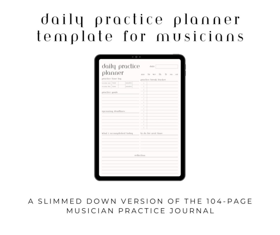 Daily Practice Log and Digital Planner for Musicians | iPad and ...