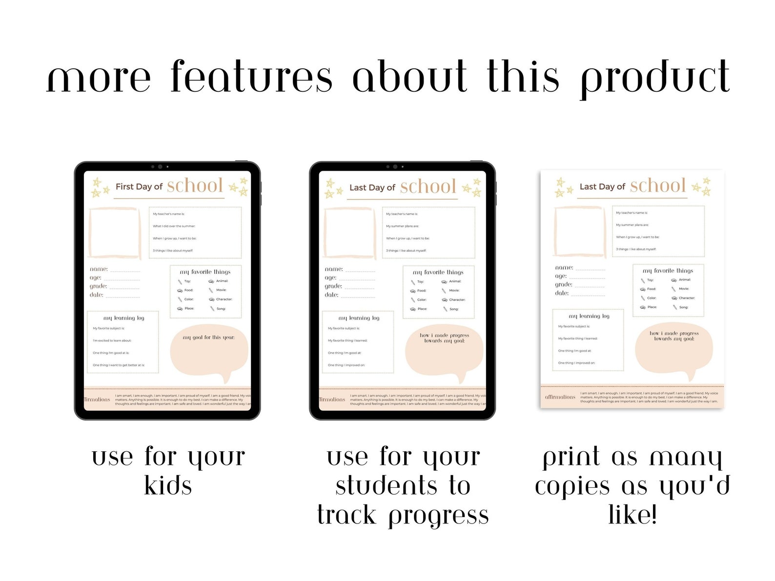 Classroom Introductions Printable Back to School Printable and ...