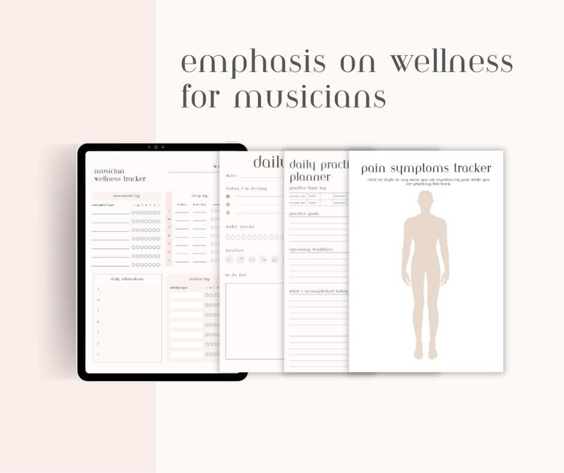 100+ Page Digital Planner and Practice Journal for Musicians ...