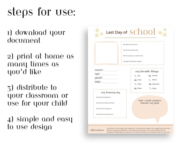 Classroom Introductions Printable | Back to School Printable and ...