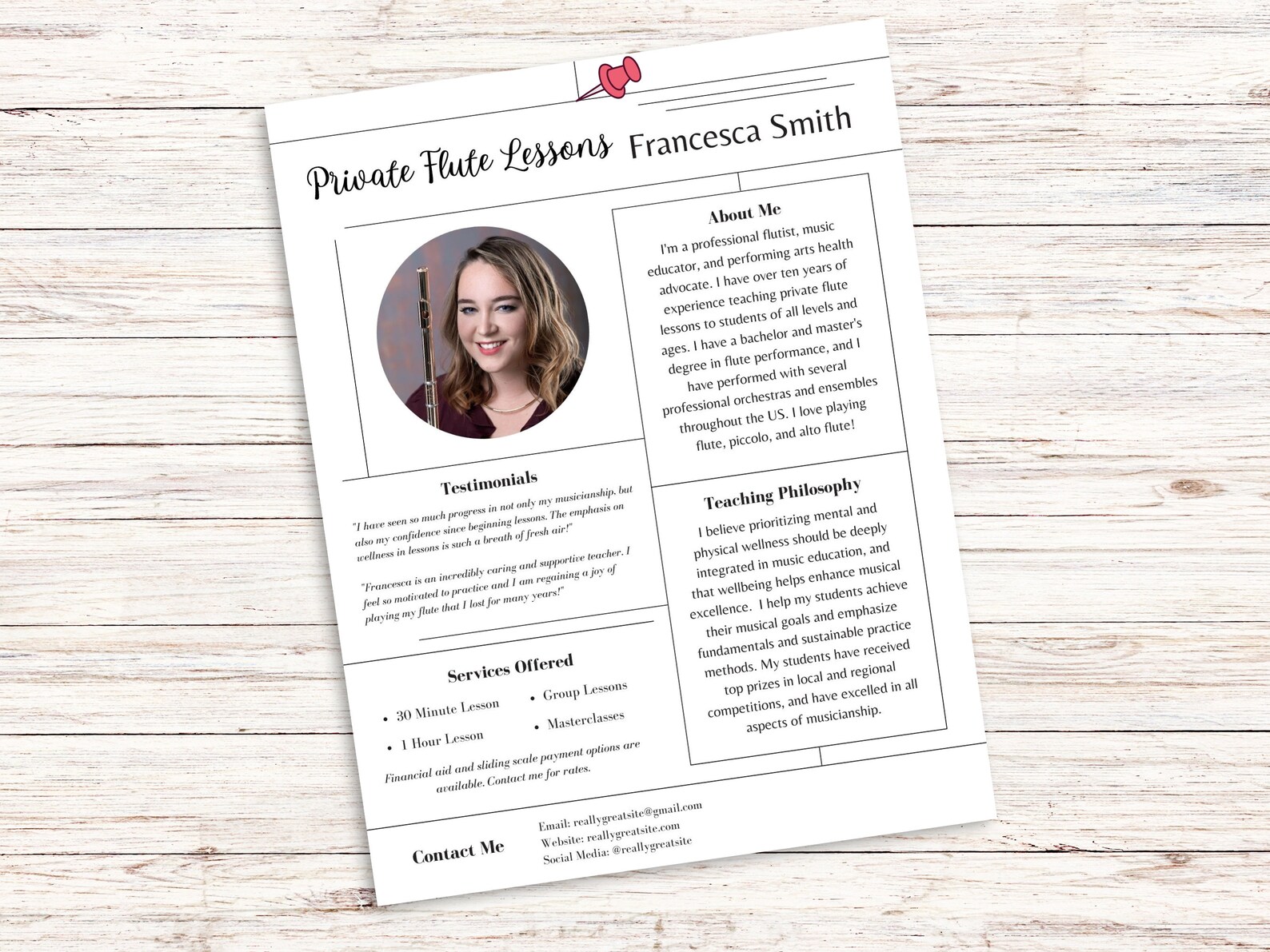 Music Teacher Private Lessons Flyer Template | Advertise Your Private ...