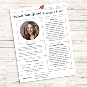 Music Teacher Private Lessons Flyer Template | Advertise Your Private ...