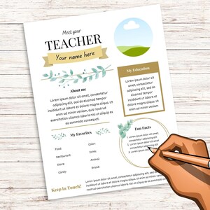 Meet Your Teacher Digital Flyer and Poster Templates | Editable and ...