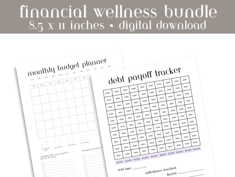 Financial Planner Bundle | Digital Tools to Help Achieve Financial ...