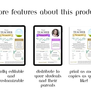 Meet Your Teacher Digital Flyer and Poster Templates | Editable and ...