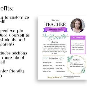 Meet Your Teacher Digital Flyer and Poster Templates | Editable and ...